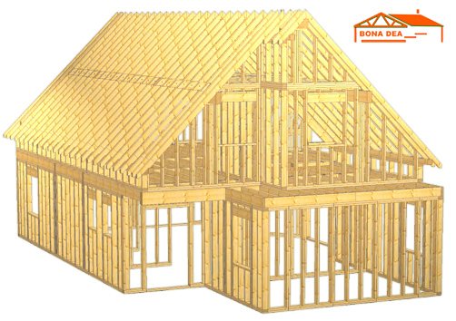 Ce modele de case pot fi realizate cu structuri din lemn InTekWood ...