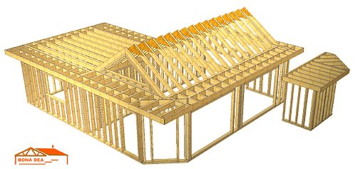 Ce modele de case pot fi realizate cu structuri din lemn InTekWood ...