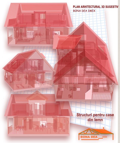 Ce modele de case pot fi realizate cu structuri din lemn InTekWood ...
